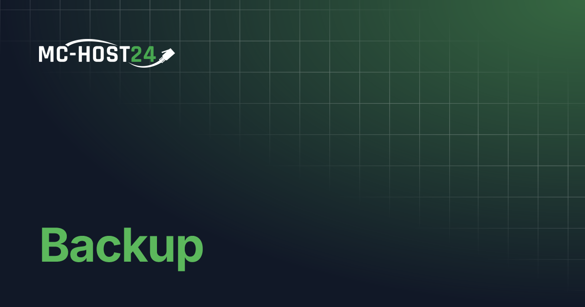 Backup | MC-HOST24