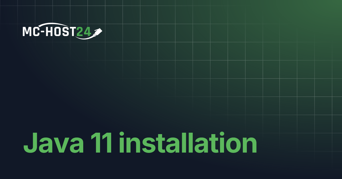 Java 11 installation | MC-HOST24